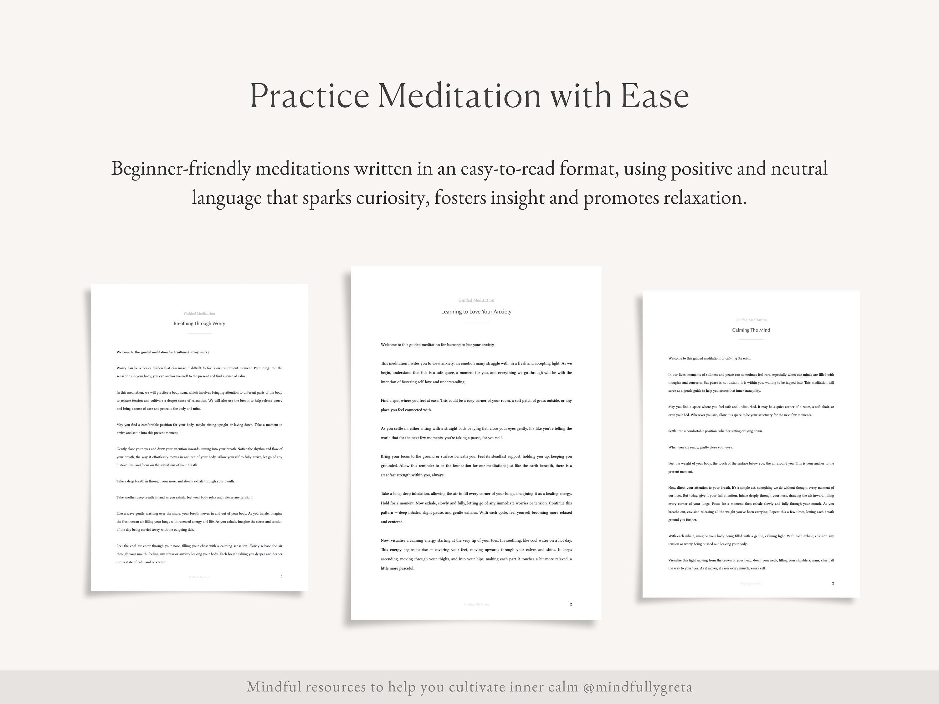 Anxiety Relief Guided Meditation Script Collection Guided Meditation ...