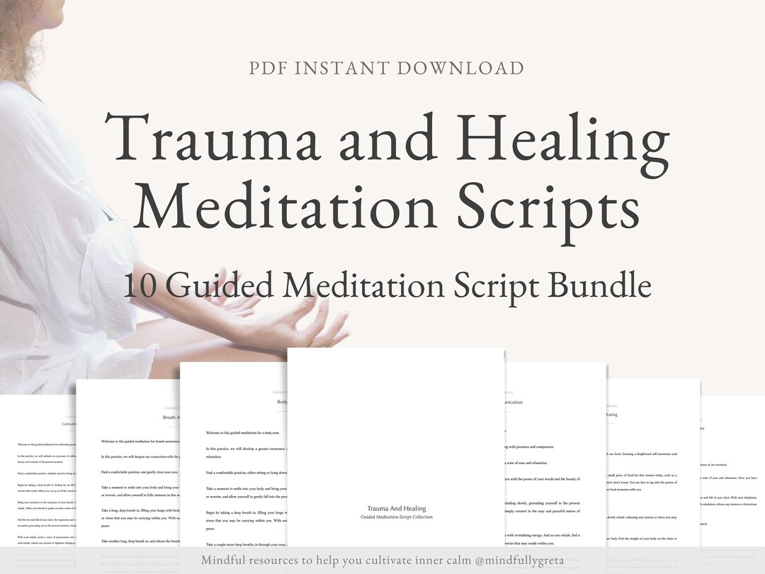 Trauma and Healing Guided Meditation Script Bundle Guided Meditation ...