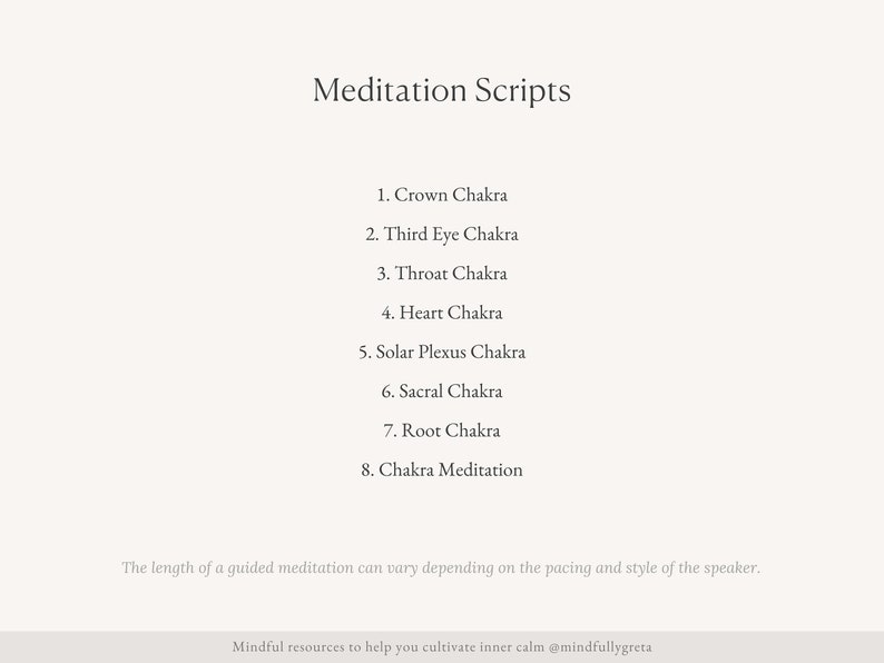Chakra Guided Meditation Script Bundle Guided Meditation Script Collection 10 Guided Meditations ...