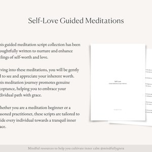 Self-love Guided Meditation Script Bundle Guided Meditation Script ...