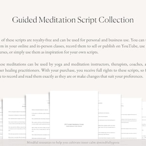 200 Guided Meditation Script Bundle Guided Meditation Script Collection ...