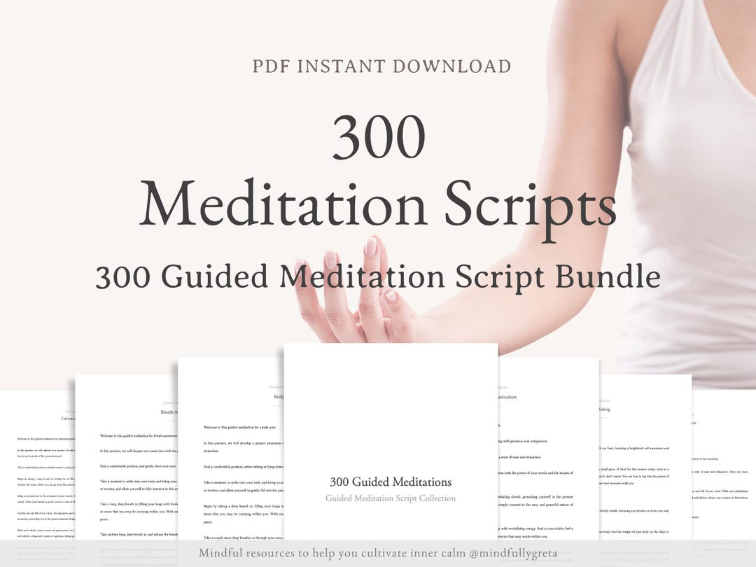 300 Guided Meditation Script Bundle Guided Meditation Script Collection ...