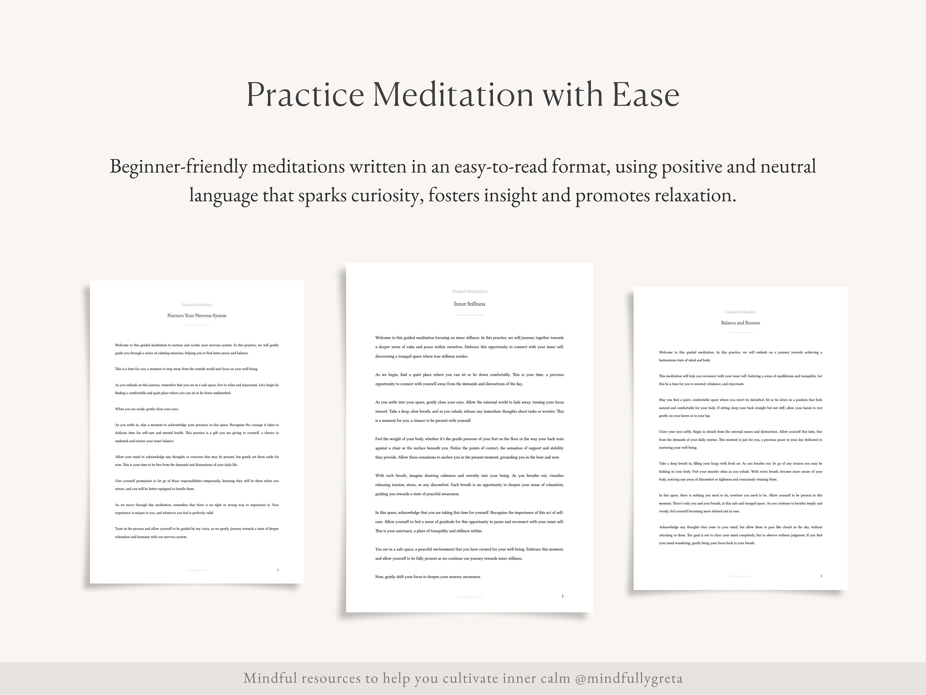 20-30 Minute Guided Meditation Script Bundle Guided Meditation Script ...