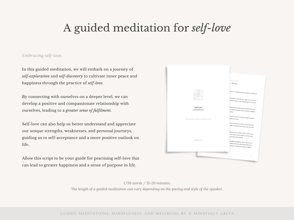 Self Love Guided Meditation Script Self Love Guided Meditation Guided