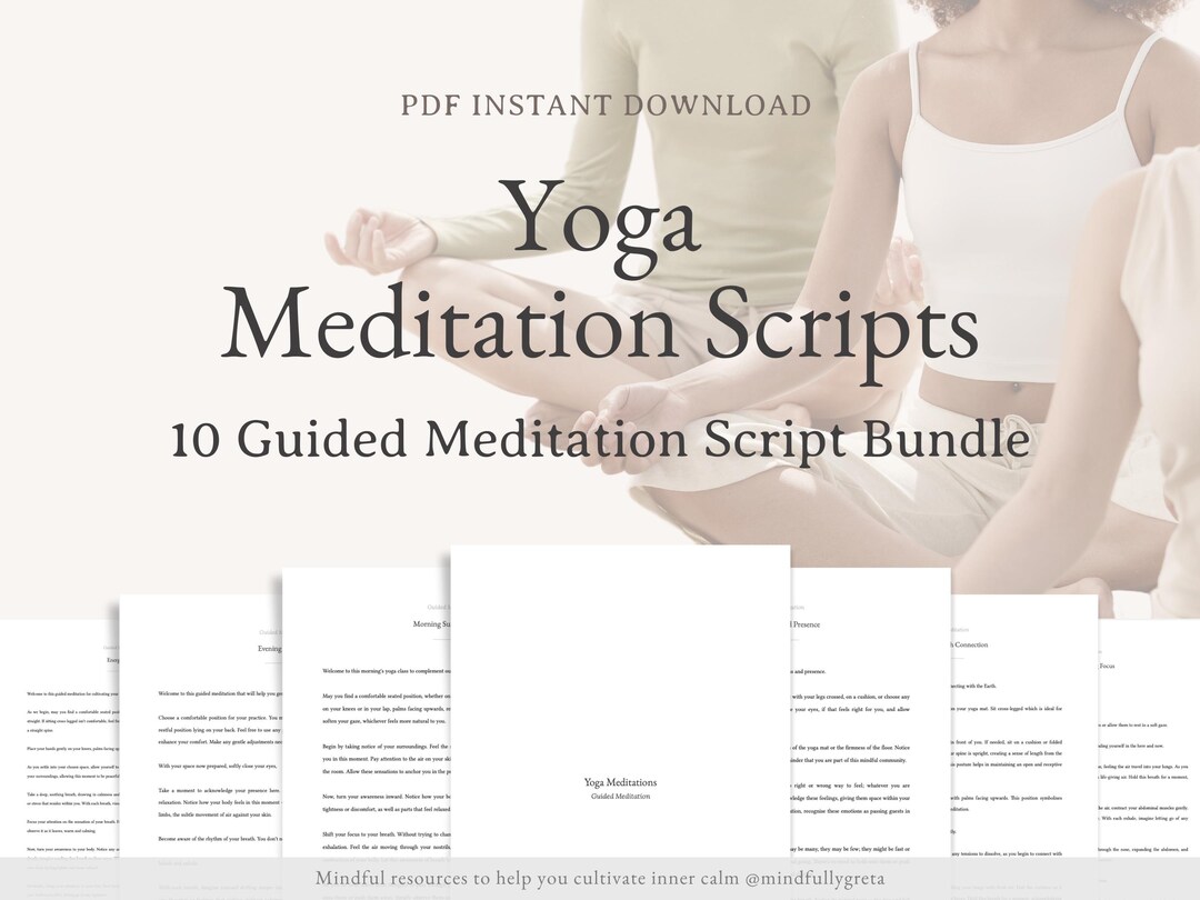 Yoga Guided Meditation Script Bundle Guided Meditation Script ...
