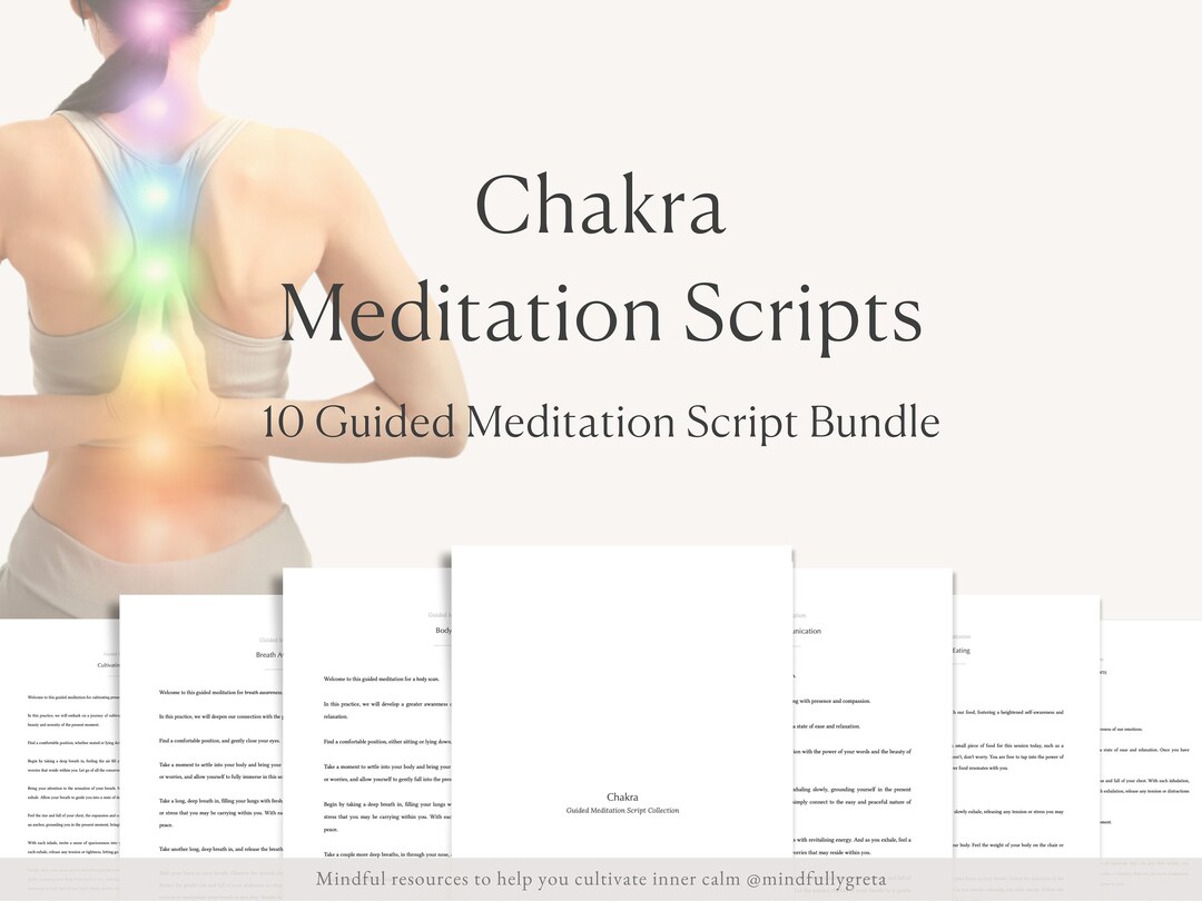 Chakra Guided Meditation Script Bundle Guided Meditation Script ...