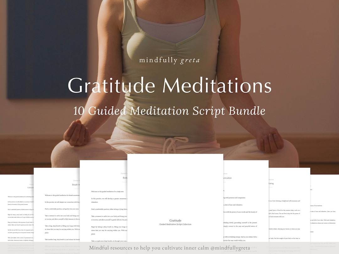 Gratitude Guided Meditation Script Bundle Guided Meditation - Etsy