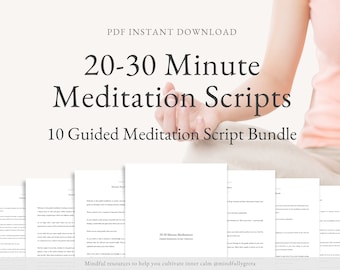 50 Guided Meditation Script Bundle Guided Meditation Script Collection ...