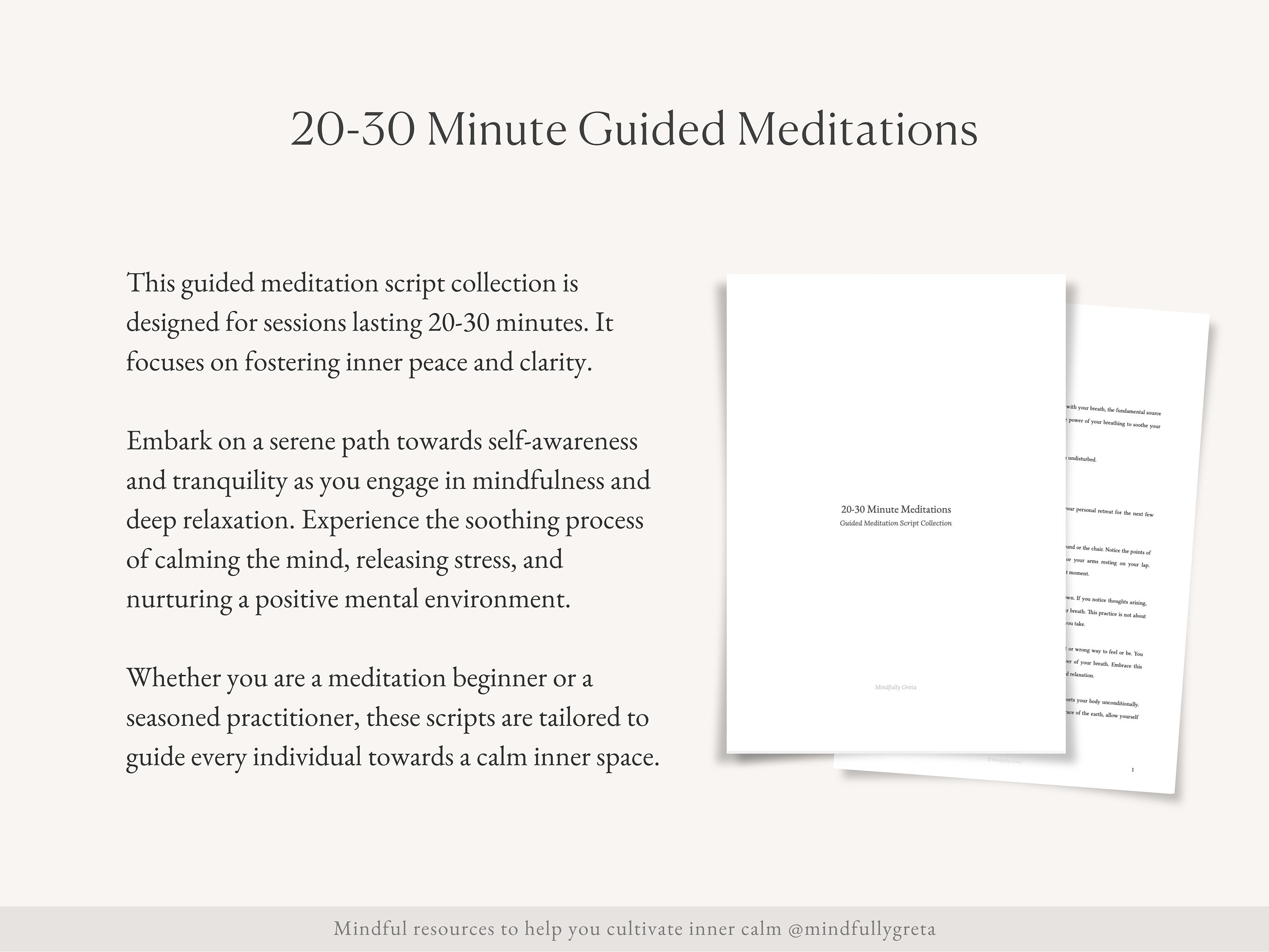 20-30 Minute Guided Meditation Script Bundle Guided Meditation Script ... 20-30 Minute Guided Meditation Script Bundle Guided Meditation Script ...