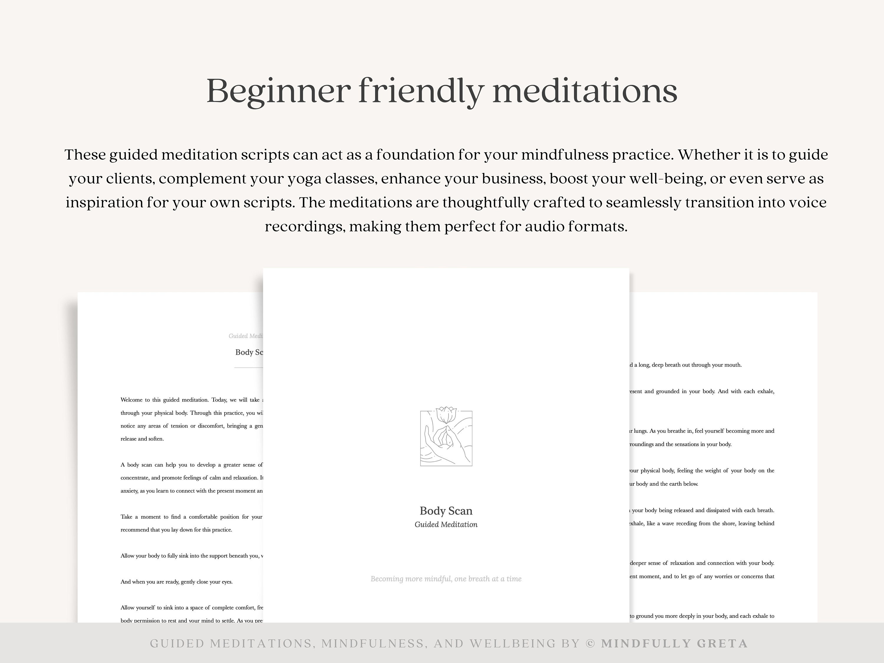 Body Scan Guided Meditation Script Body Scan Guided Meditation Guided ...