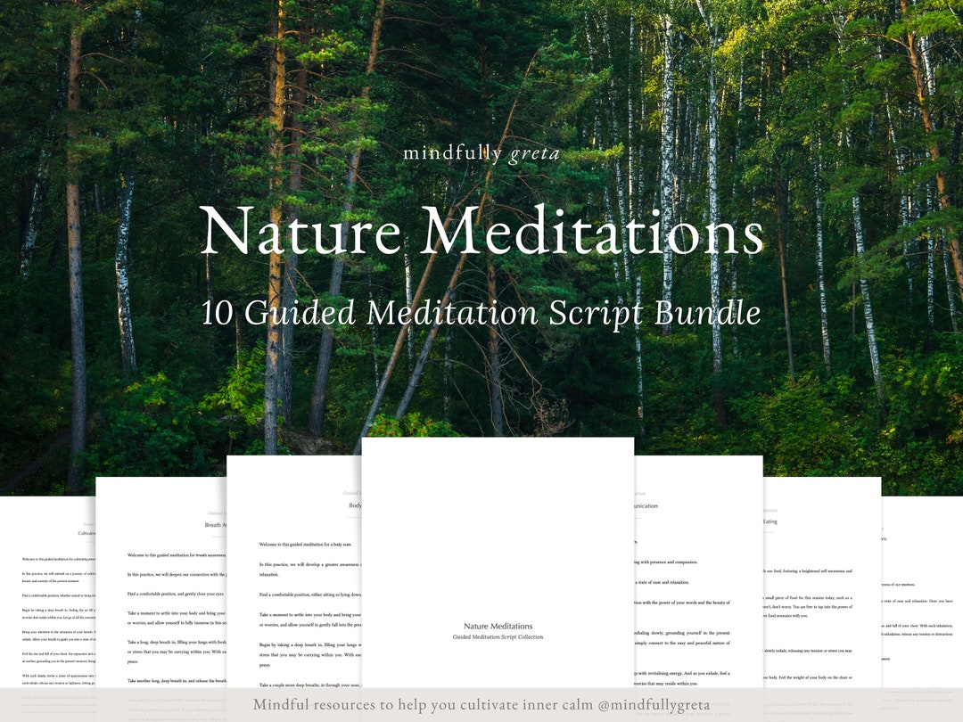 Nature Meditations Guided Meditation Script Collection 10 Guided ...