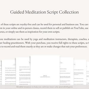 Self-love Guided Meditation Script Bundle Guided Meditation Script ...