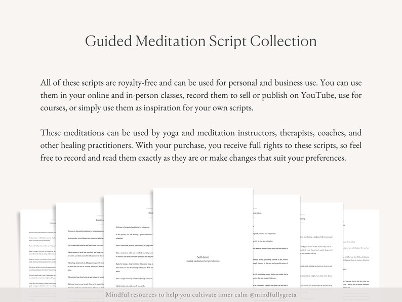 Self Love Guided Meditation Script Bundle Guided Meditation Script