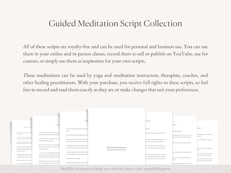 Winter Guided Meditation Script Bundle Guided Meditation Script ...