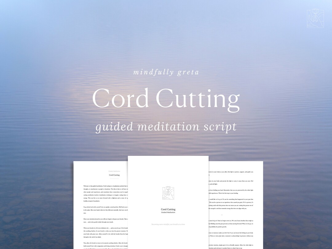 Cord Cutting Guided Meditation Script Cord Cutting Guided - Etsy
