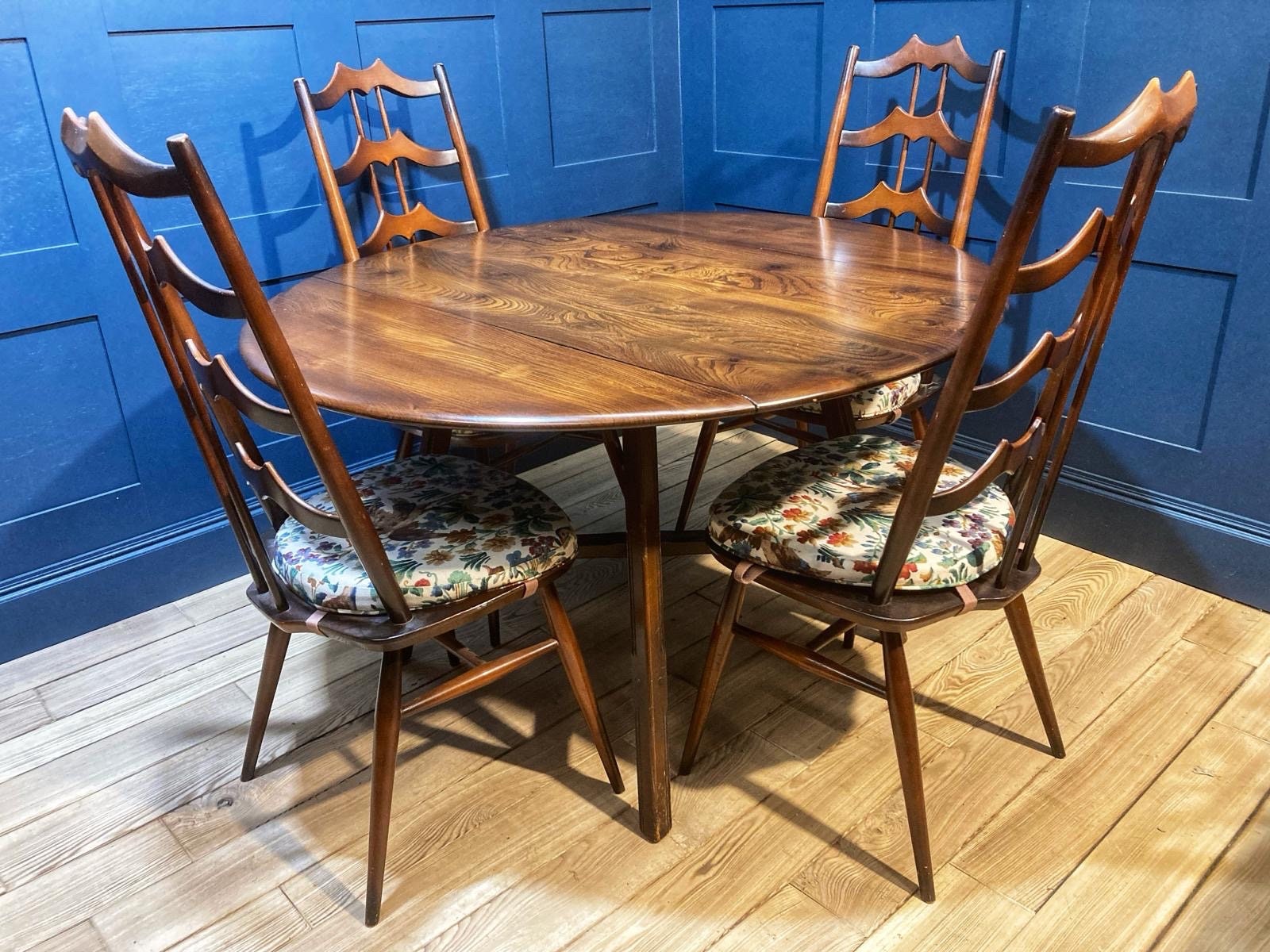 Rare Ercol Batwing Chairs and Table Set - Etsy UK
