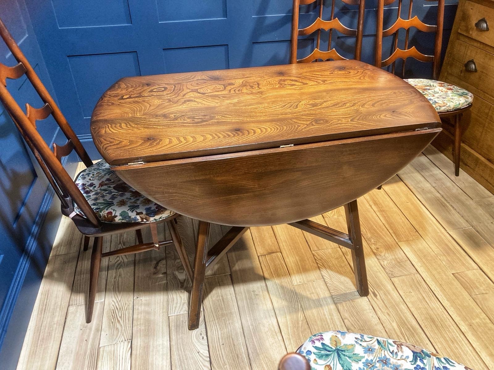 Rare Ercol Batwing Chairs and Table Set - Etsy UK