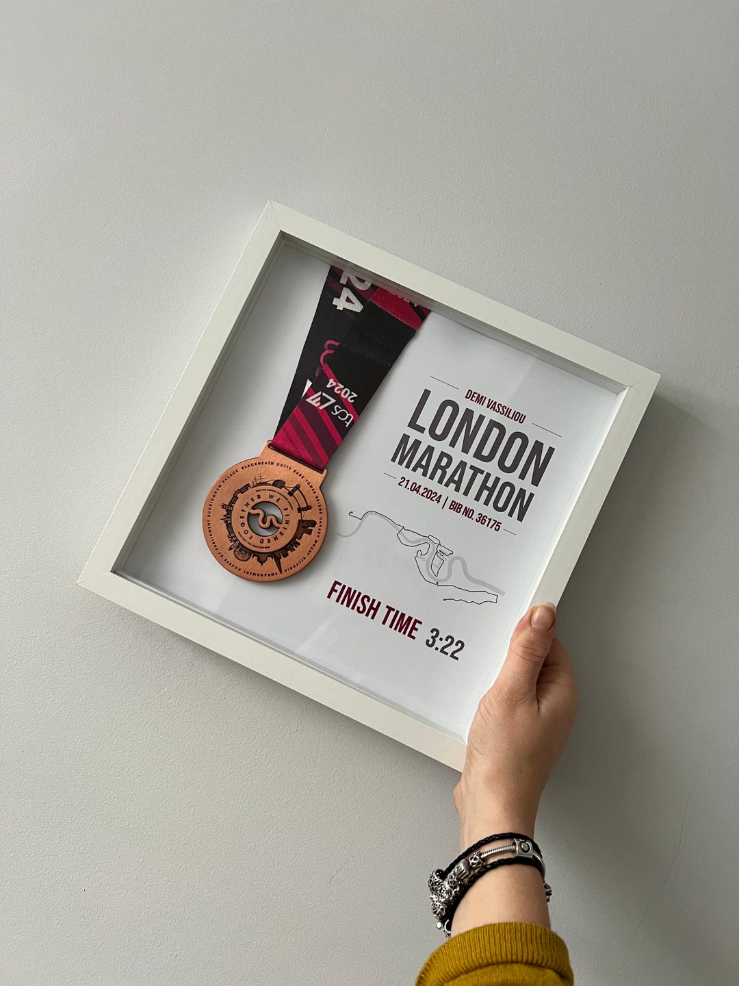 Marathon, Half Marathon, 10k, London Brighton Manchester Medal Frame ...