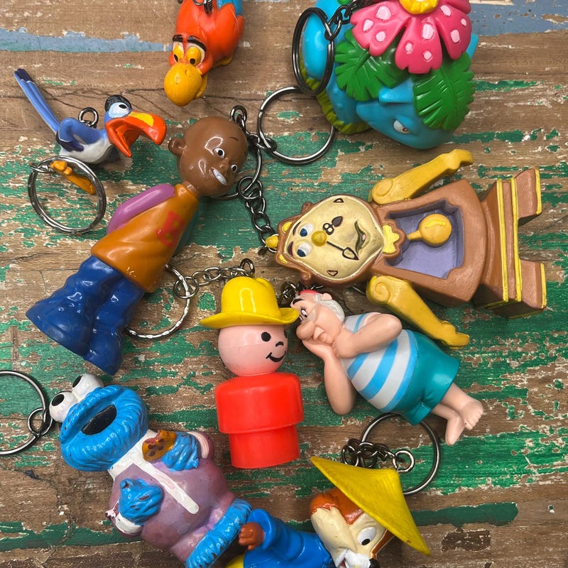 Cartoon Character Keychain - Etsy