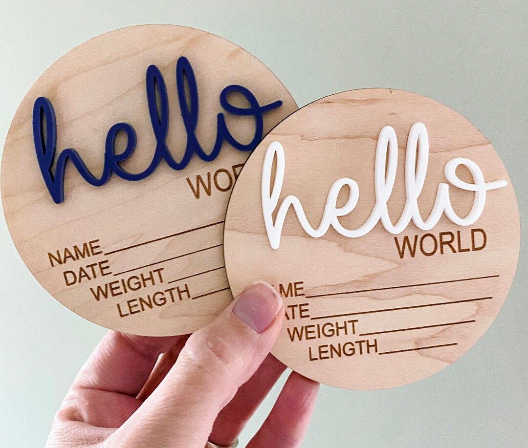 Wooden Baby Name Layered Discs - Etsy