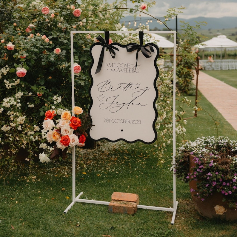Elegant Wedding Welcome Sign - Bridal Welcome Sign - Welcome Sign ...