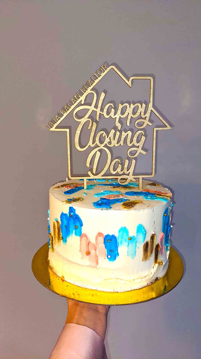 House Cake Topper for Realtor Gifts Cake Topper in Shape of a | Etsy