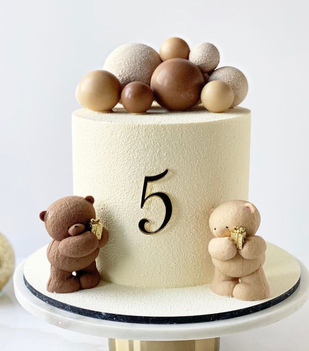 Personalized Mirrored Number Cake Topper – Kids Birthday, Baby Shower ...