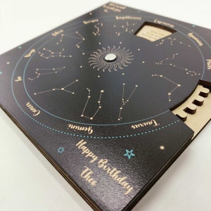 Birthday Gift Card With Zodiac Signs "written in the Stars" - Etsy