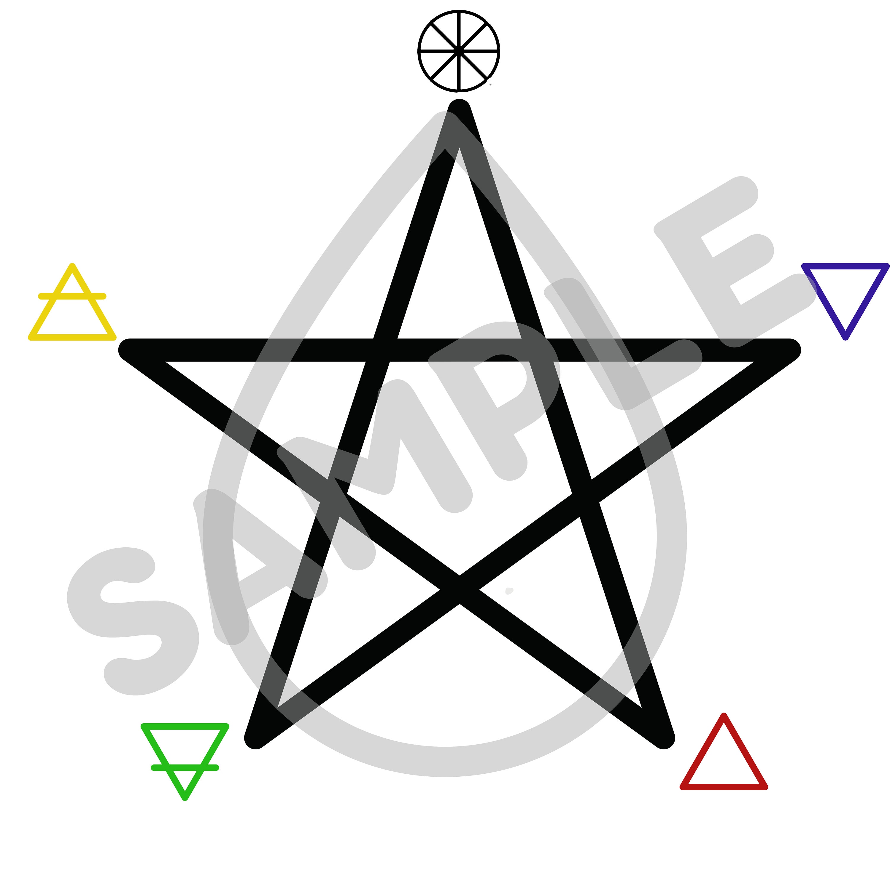 Pentagram and Pentacle Magic Tutorials | Pentagram SVG, PNG, JPG Files ...