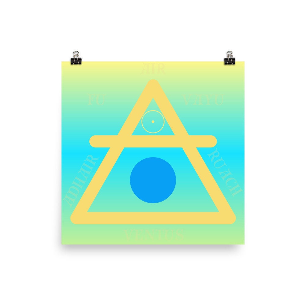 Elemental Air Talisman Poster Four Elements Desig Element of Air - Etsy