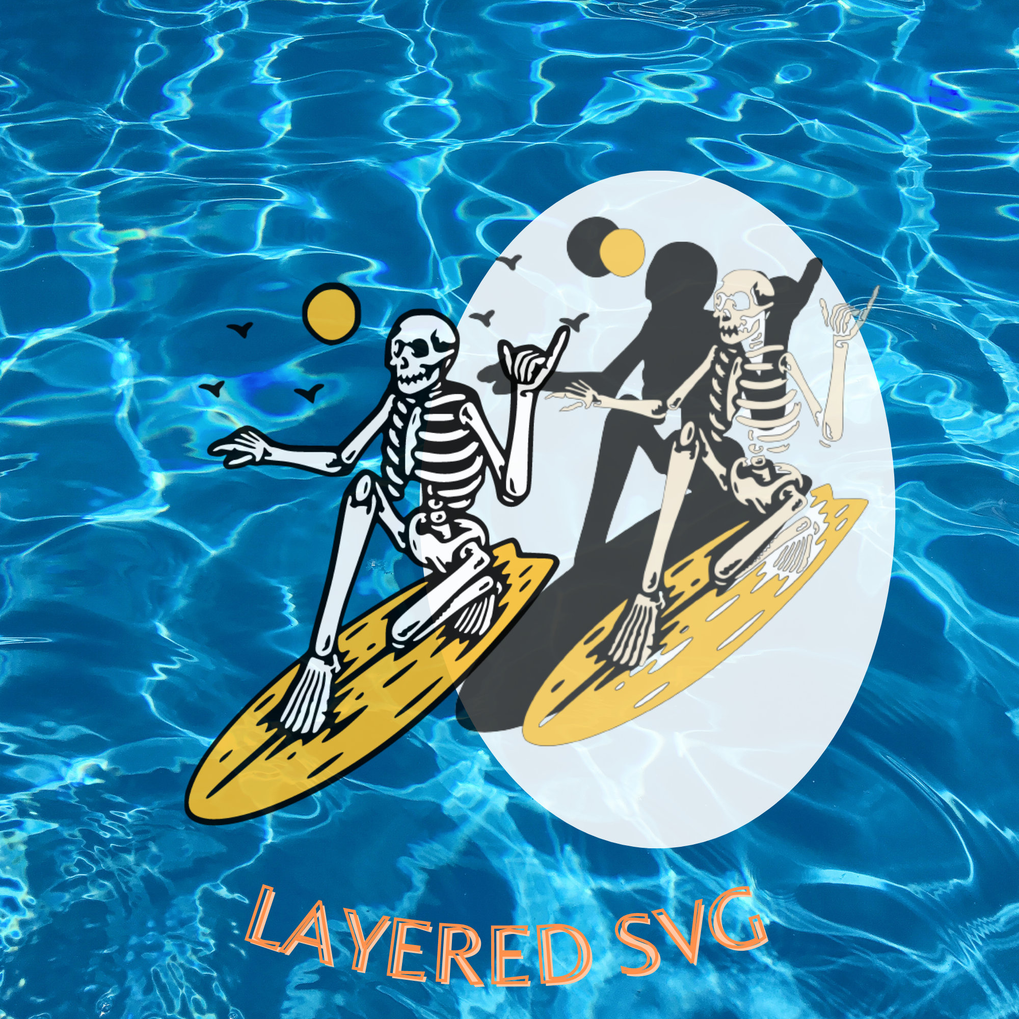 Surfing Skeleton Skeleton SVG Good Vibes Skeleton Fall - Etsy