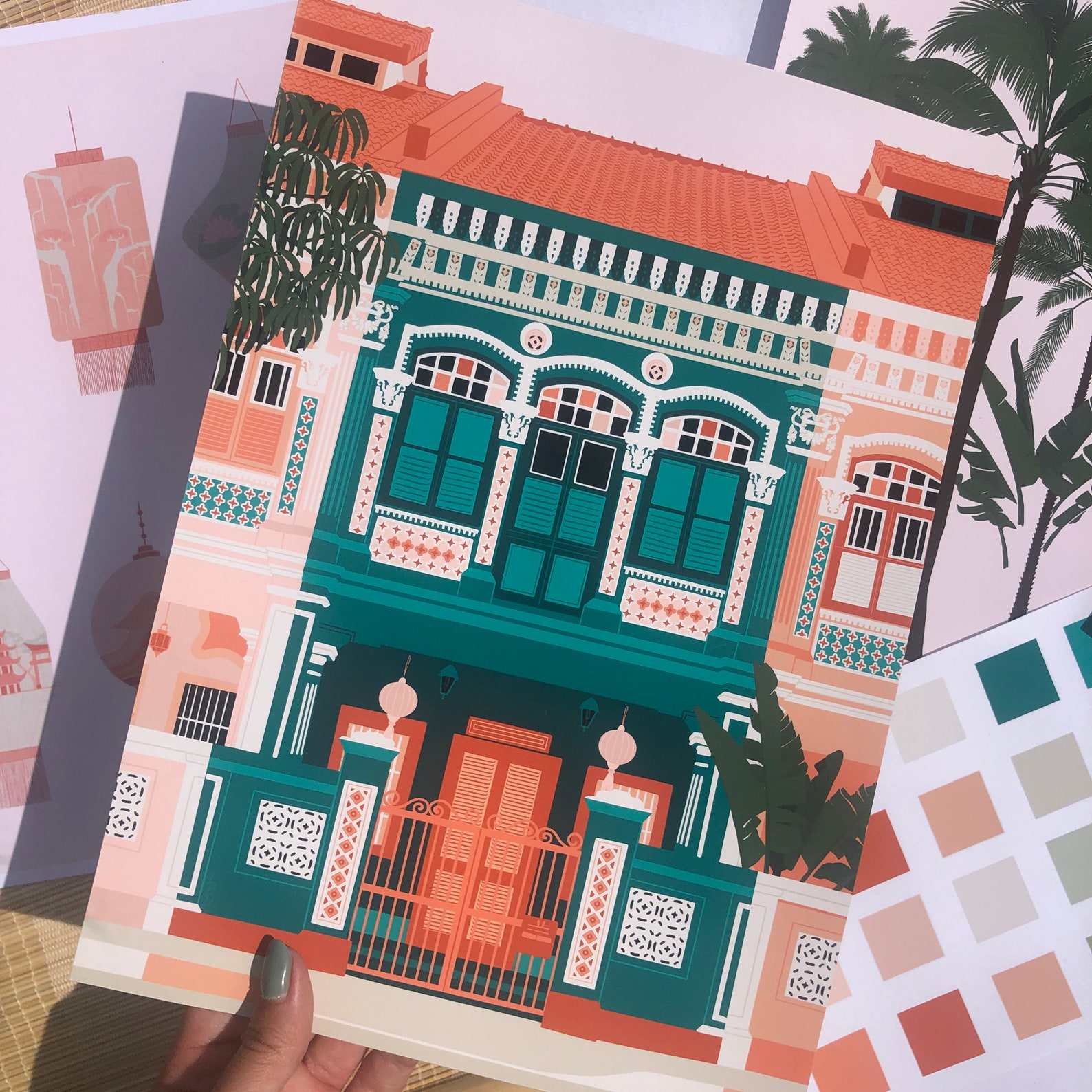 Singapore Print / Peranakan Houses Print / Asia Print / Joo Chiat ...