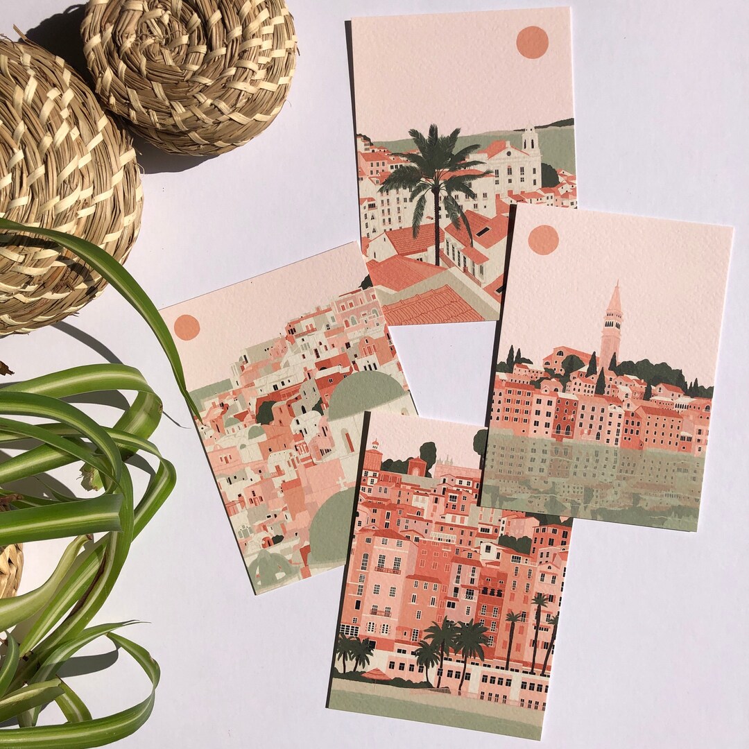 A6 European Print Collection / 4 X European Cities Print / Selection of ...