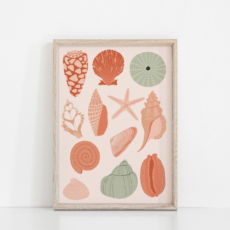 Sea Shells Print / Beach Print / Under the Sea Print / - Etsy