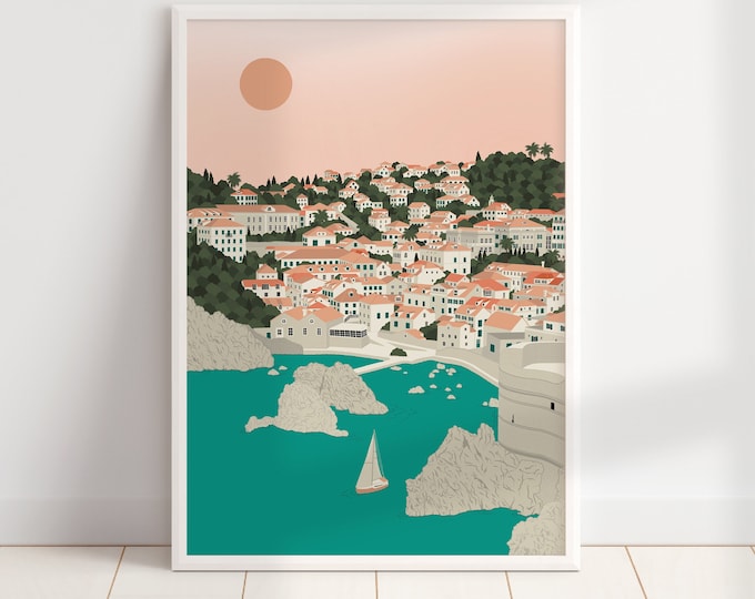 Dubrovnik View Print / Croatia Print / Dubrovnik Old Town Print ...