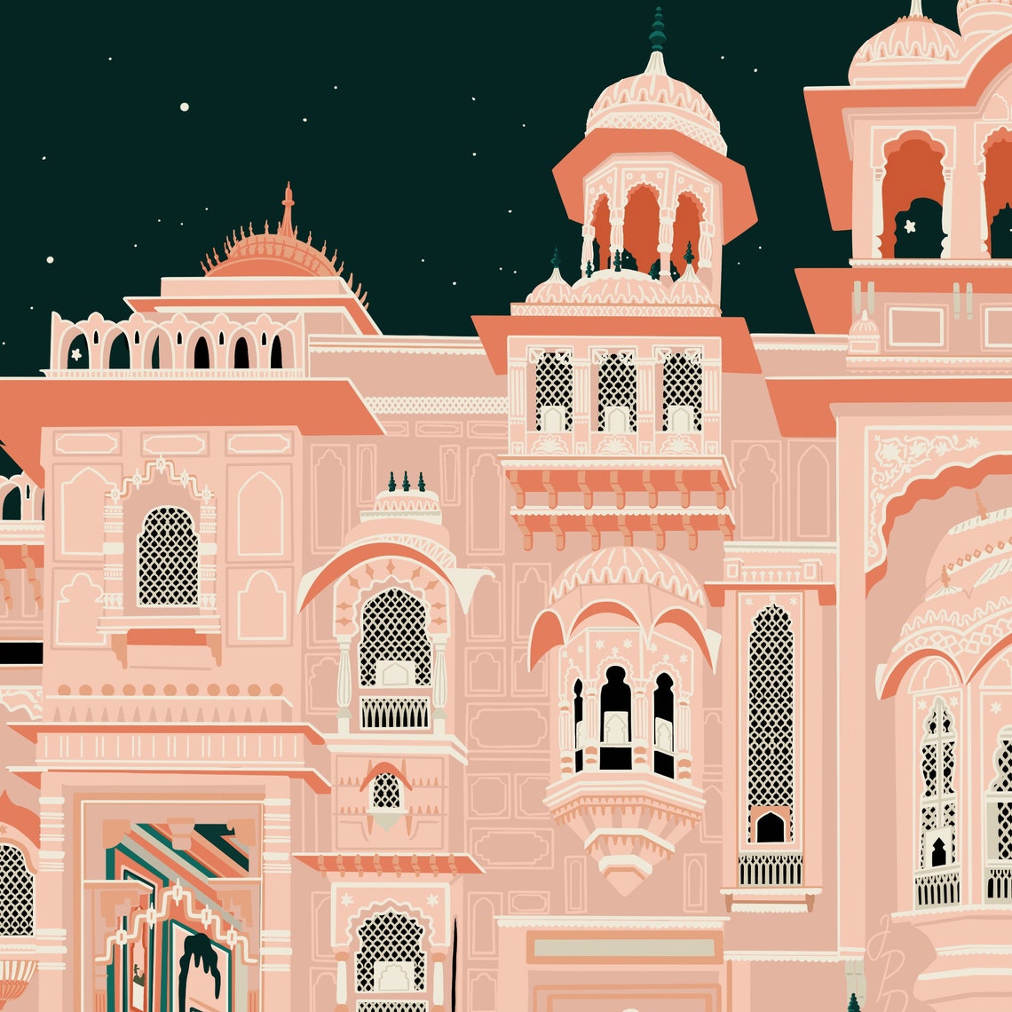 Night Jaipur Print / Patrika Gate Print / the Pink City Print - Etsy