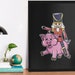 Nutcracker Doll Riding Pig Poster, Nutcracker Wall Art, Canvas Wooden ...