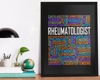 Rheumatologist Heart Poster Rheumatologist Wall Art Canvas | Etsy