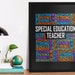 Special Education Teacher Words Poster, Special Education Wall Art ...