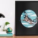Skydiver Poster, Skydiving Wall Art, Canvas Wooden Black White Frame ...