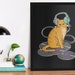 Audiophile Cat Poster Audiophile Wall Art Canvas Wooden - Etsy
