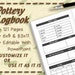 Pottery Logbook Interior 121 Pages No Bleed | 6" X 9" & 8.5" X 11" Trim ...