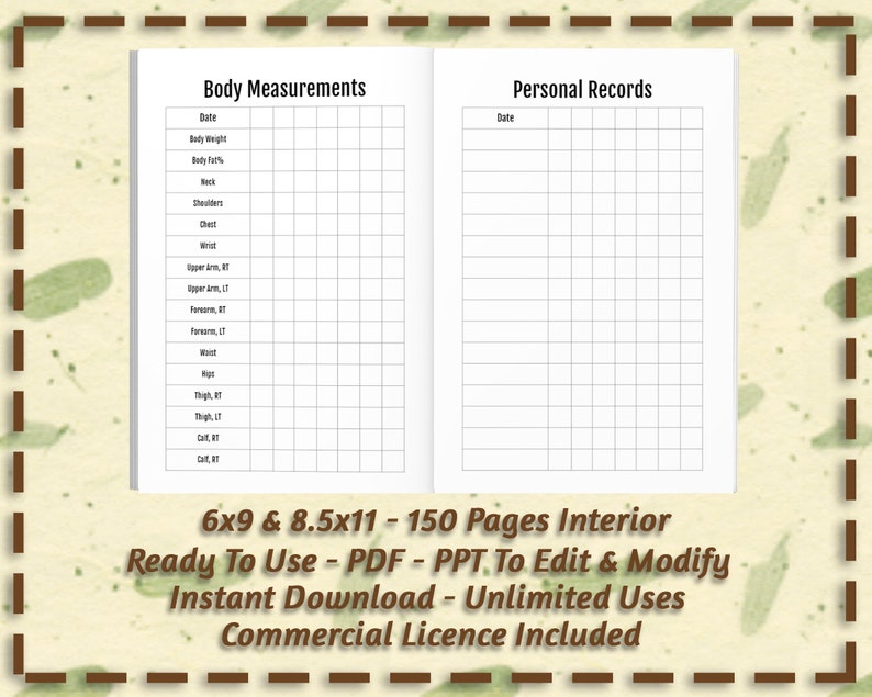 Weight Lifting Log Book 150 Pages | 6" X 9" & 8.5" X 11" Trim Size ...