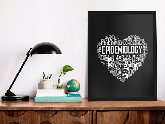 Epidemiology Heart Poster Epidemiology Wall Art Canvas | Etsy