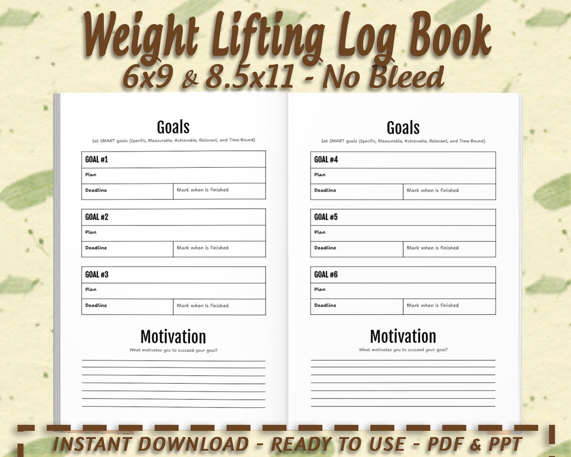 Weight Lifting Log Book 150 Pages | 6" X 9" & 8.5" X 11" Trim Size ...