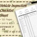 Vehicle Inspection Checklist Interior 120 Pages | 6" X 9" & 8.5" X 11 ...