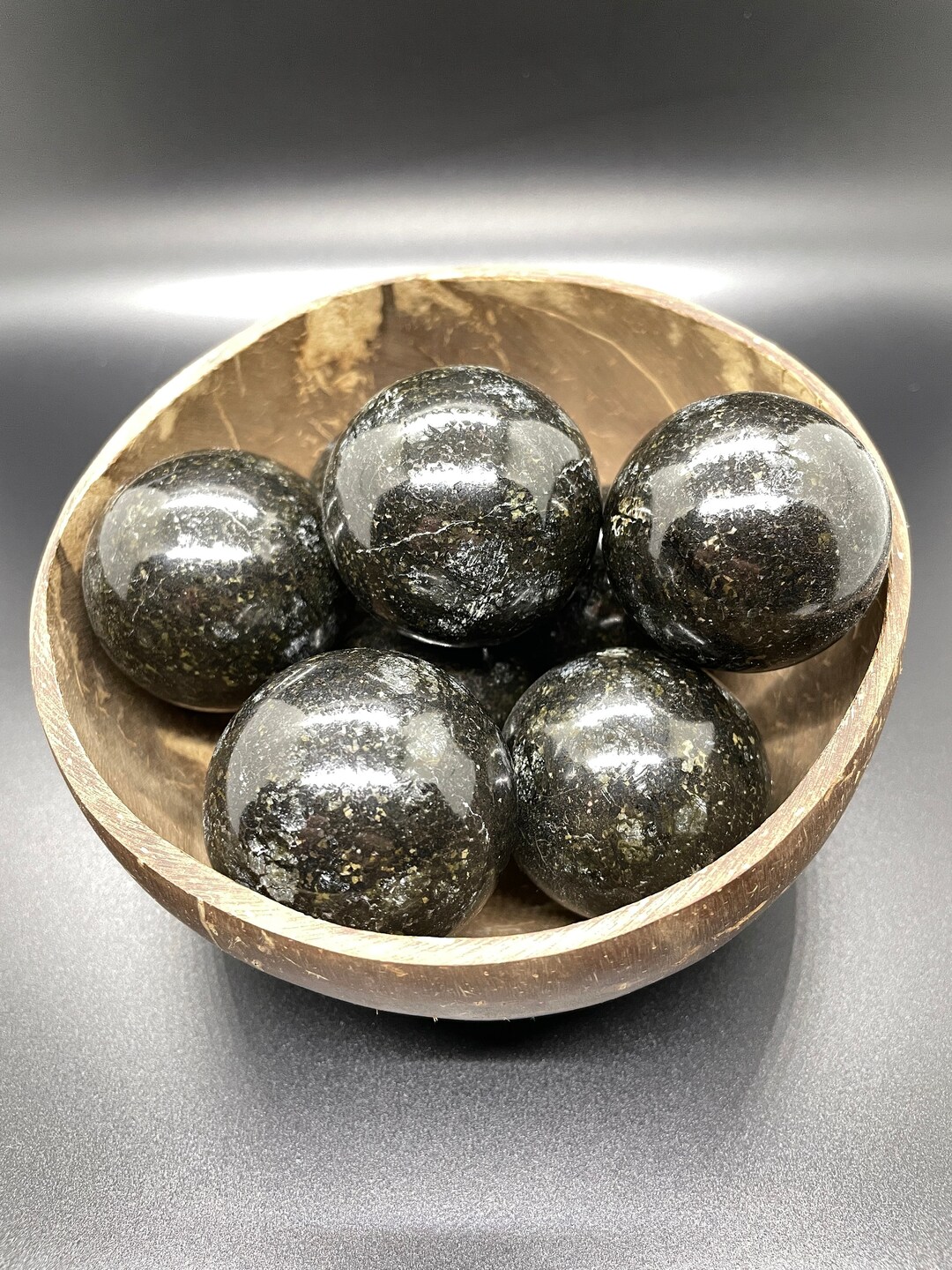 Nuummite Sphere, Gemstones, Quartz, Chakra, Root, Healing, Grounding ...