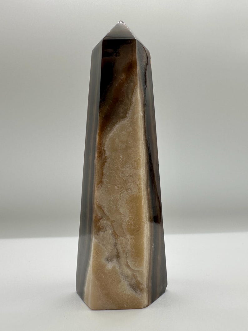 Chocolate Calcite Tower - Etsy