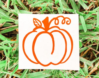 Pumpkin Vinyl Decal | Etsy