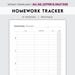 Homework Tracker | Customizable Assignment Organizer & Study Schedule ...